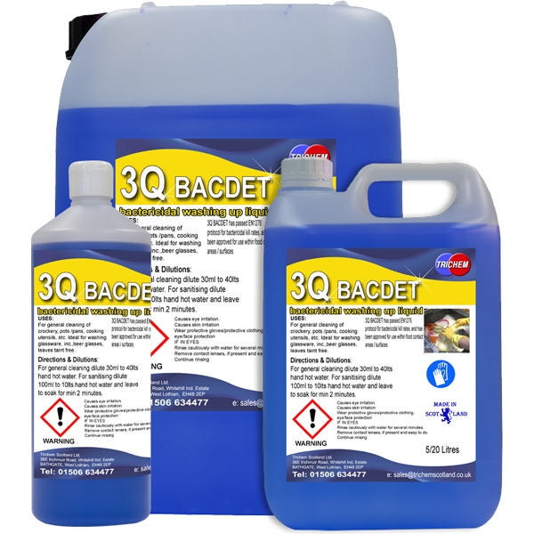 20% ACTIVE bactericidal washing up liquid, - Trichem Scotland