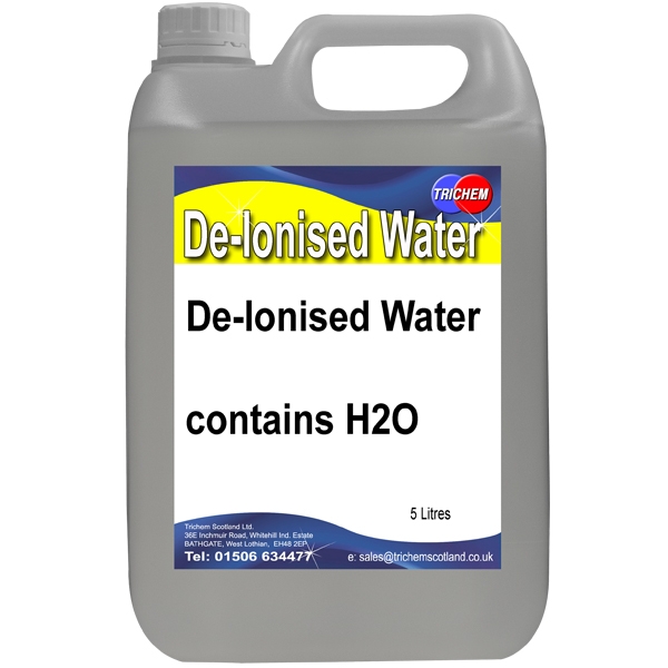 DEIONISED WATER x 5ltr - Trichem Scotland